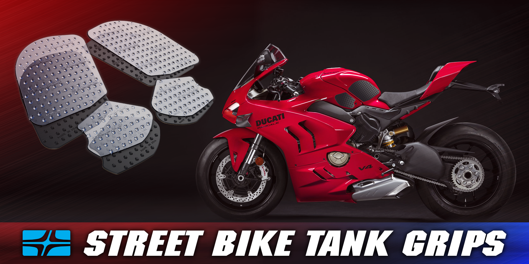 Stompgrip Motorcycle Tank Grips & Snowboard Stomp Pads